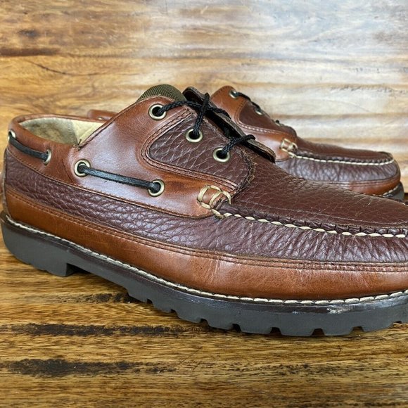 L.L. Bean | Shoes | Mens Ll Bean Allagash Bison Handsewn Boat Shoes ...